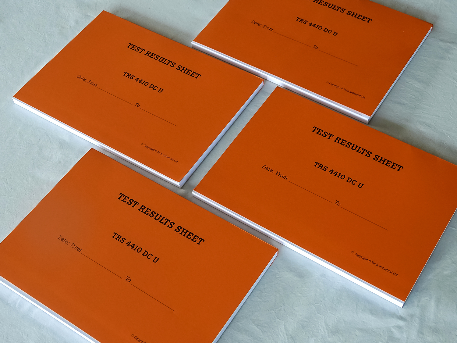 Test Sheet Book GTech Industrial